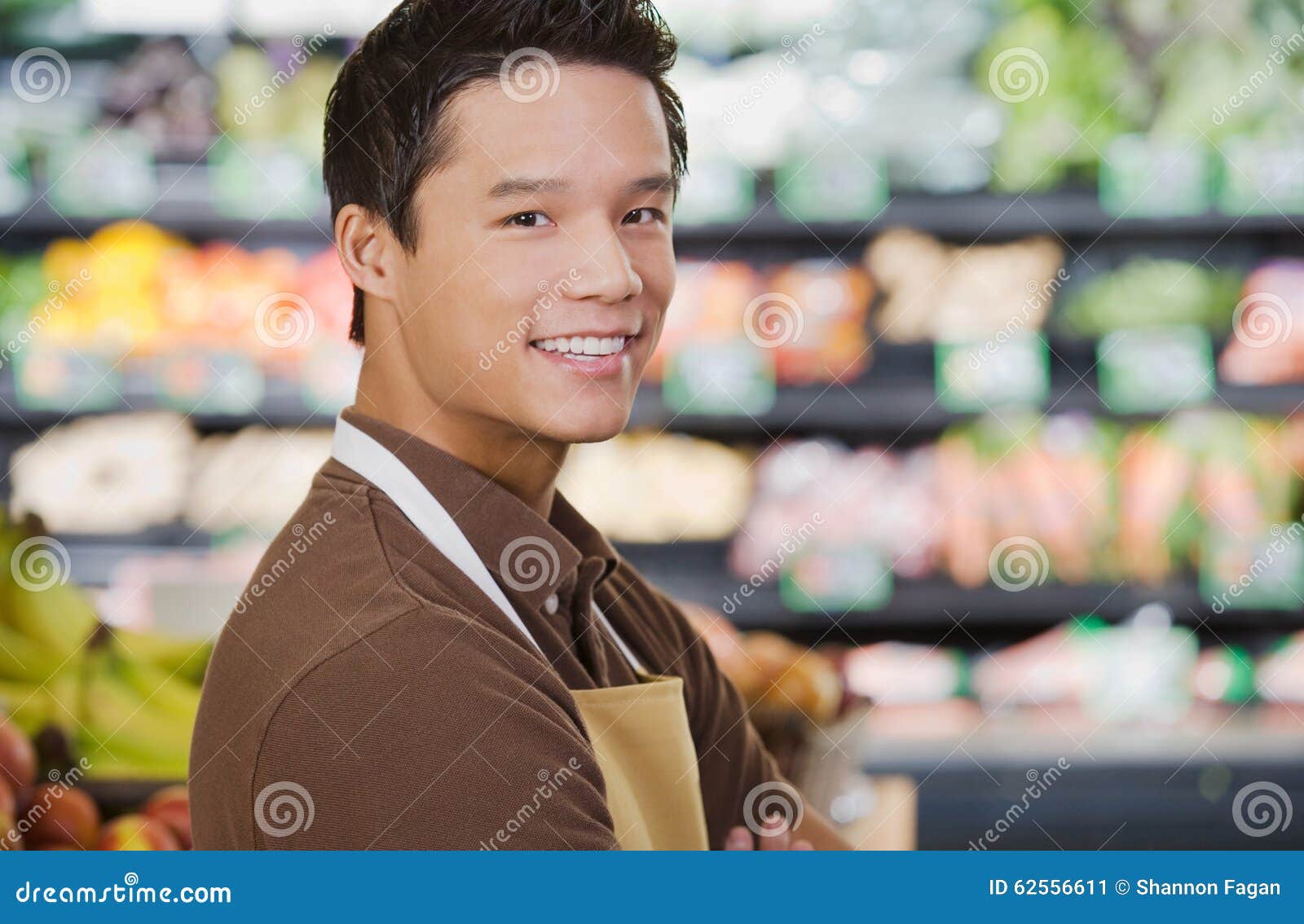 Portrait of a Supermarket Sales Assistant Stock Image - Image of clerk ...