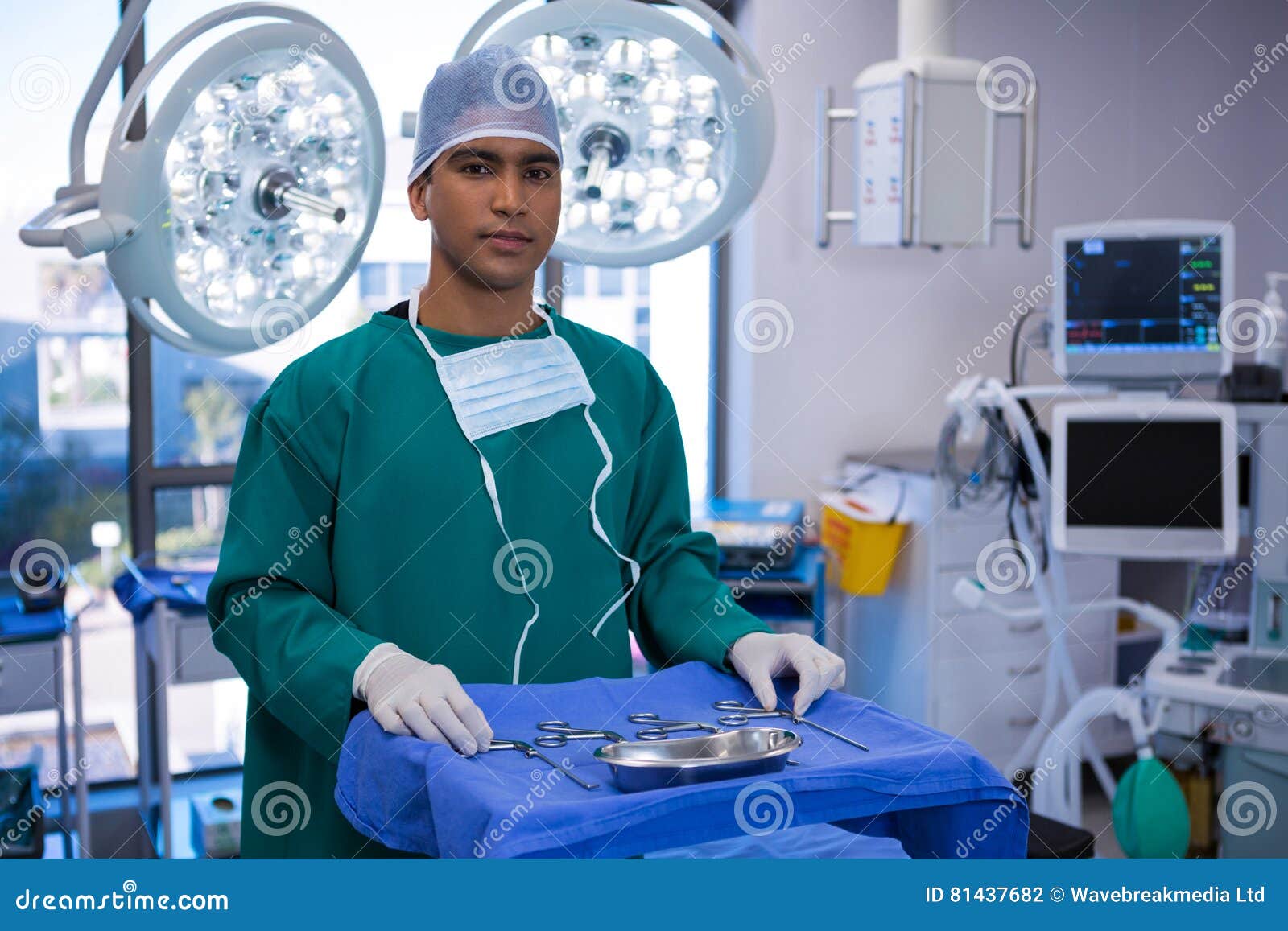 Portrait of Surgeon Standing in Operation Room Stock Photo - Image of ...