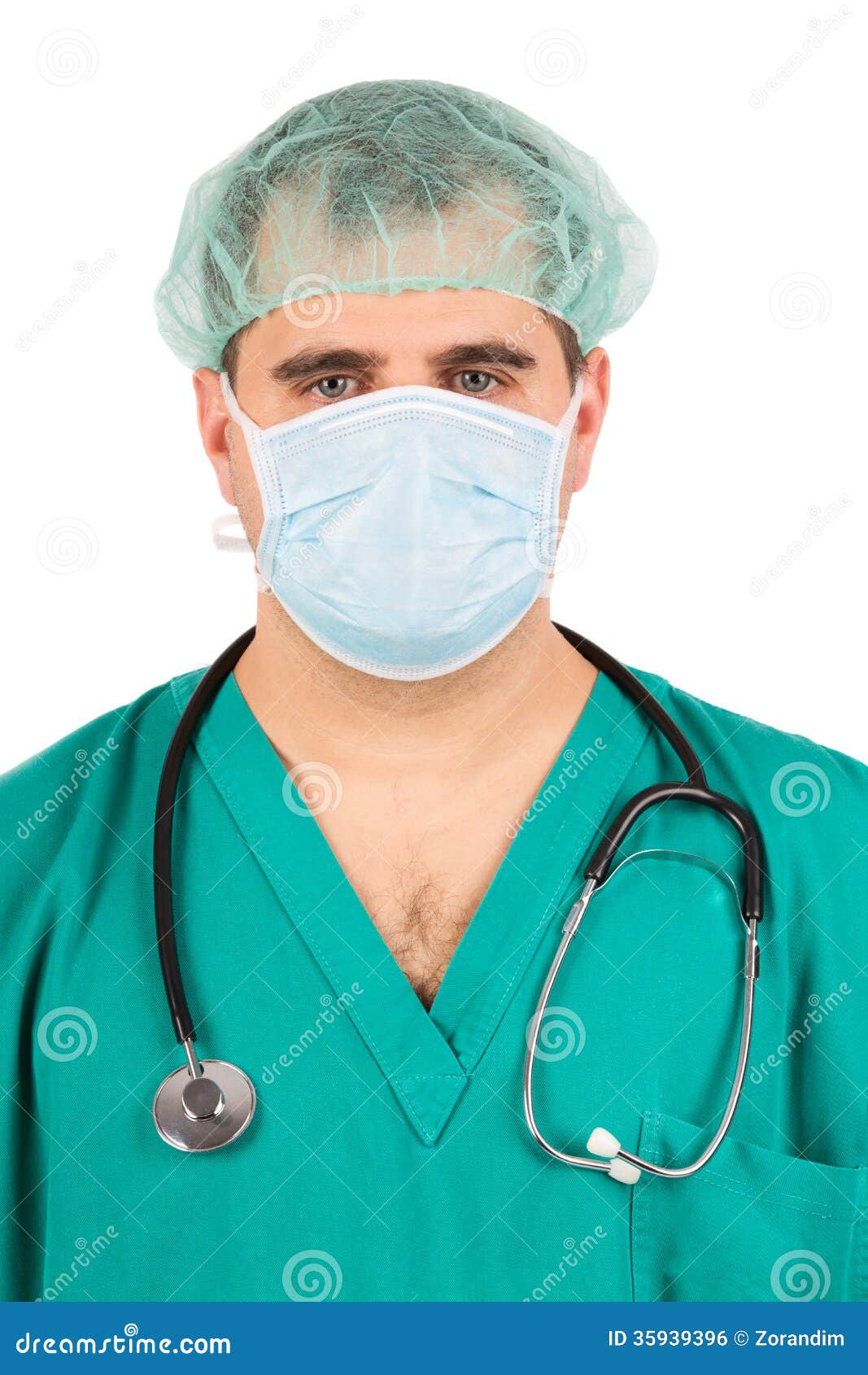 Portrait of a surgeon stock photo. Image of stethoscope - 35939396