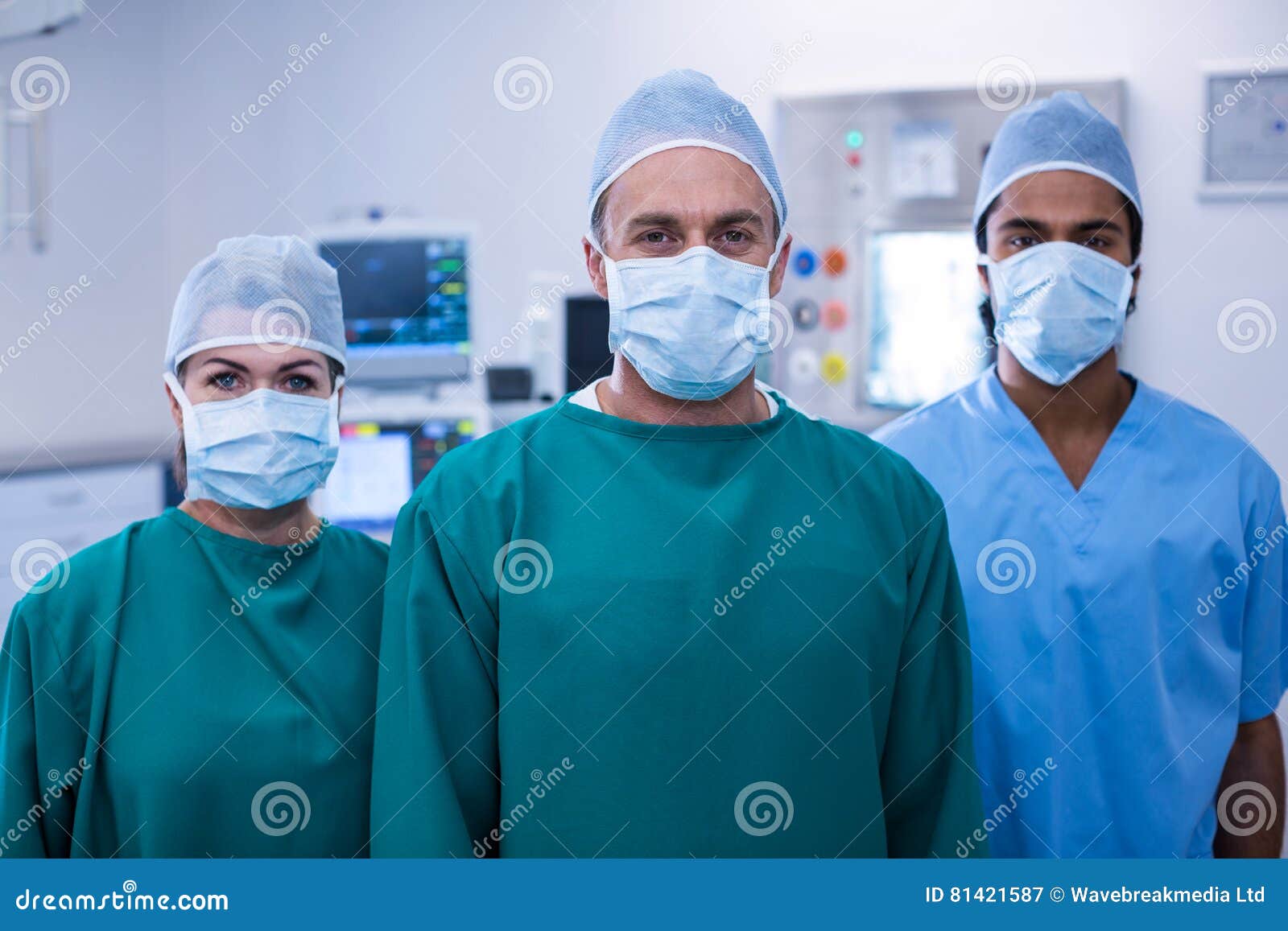 Portrait of Surgeons Standing in Operation Room Stock Image - Image of ...