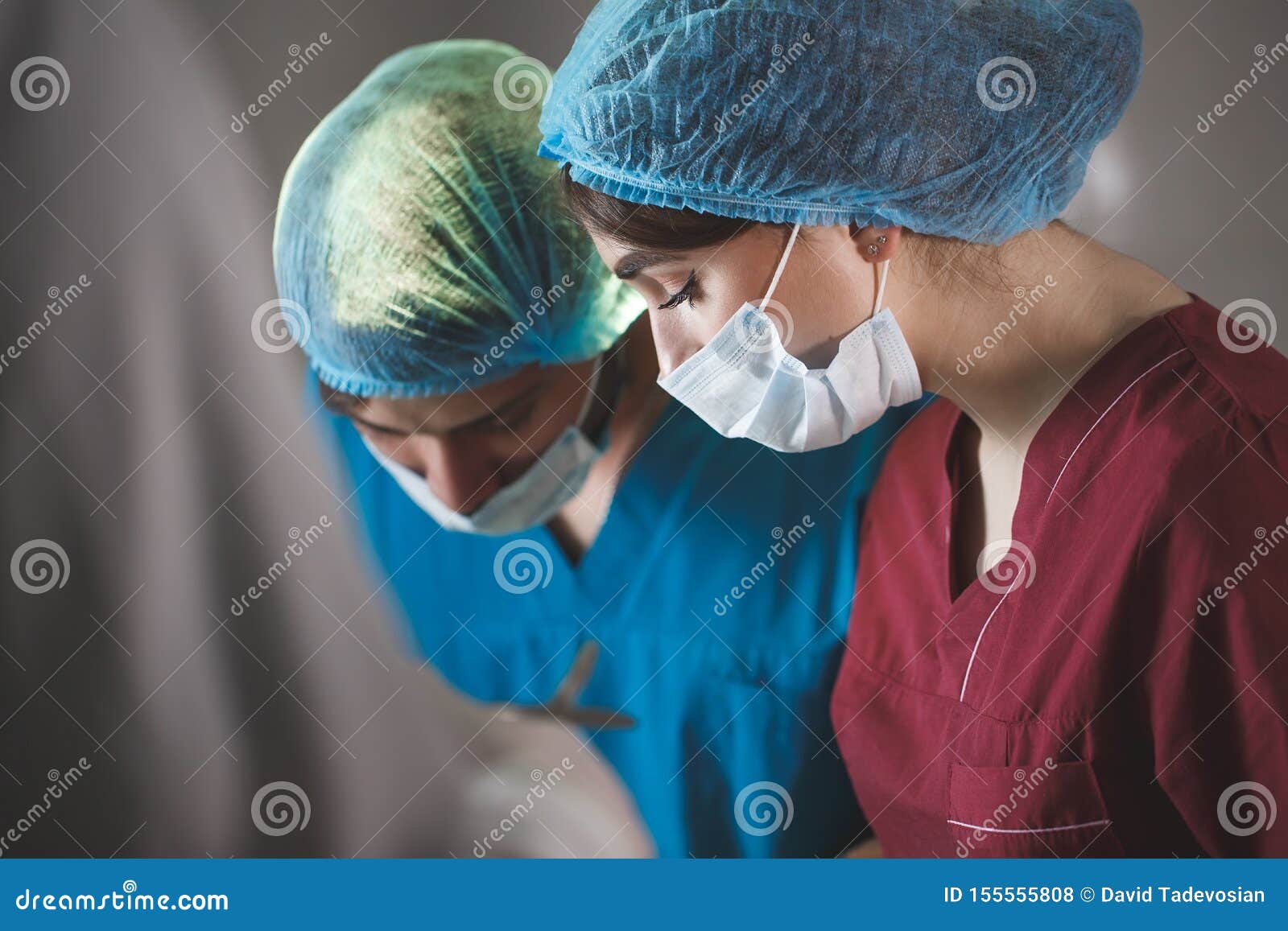 Portrait of Surgeons at Work, Operating in Uniform. Stock Photo - Image ...