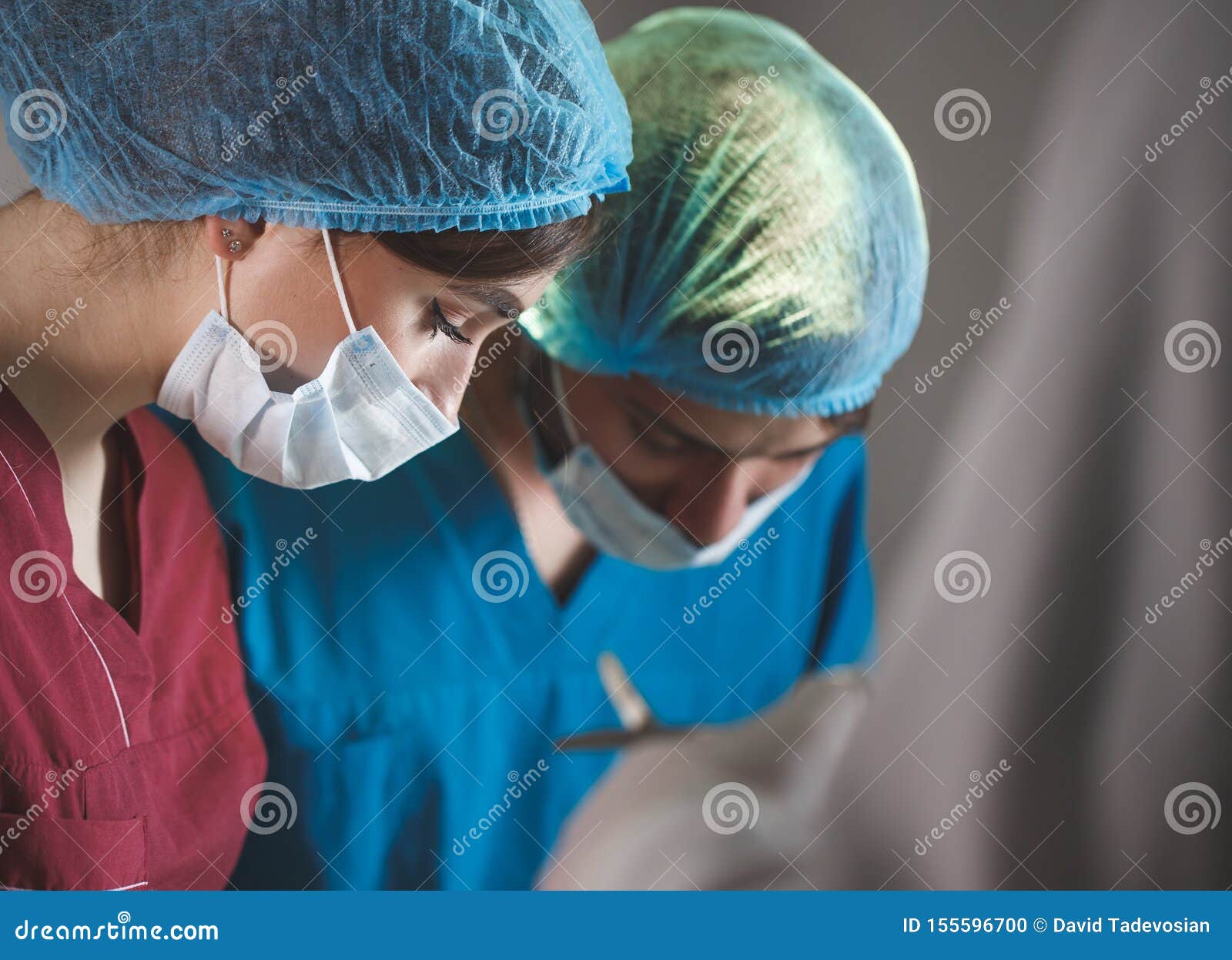 Portrait of Surgeons at Work, Operating in Uniform. Stock Photo - Image ...