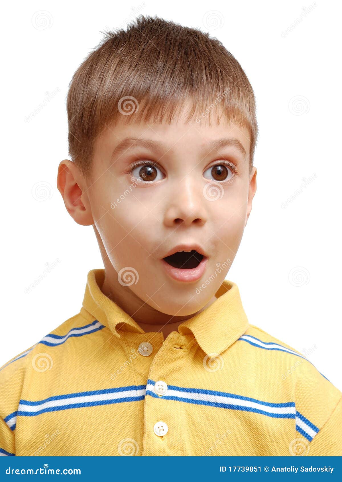 Portrait of Surprised Child Stock Image - Image of preschooler, facial ...