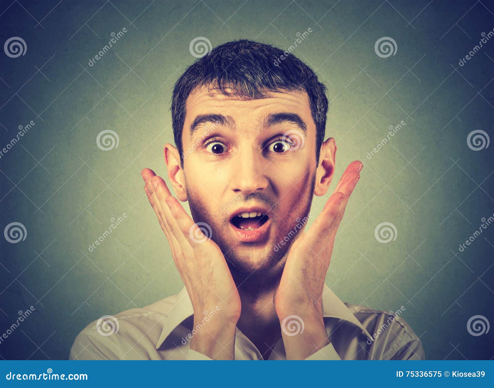 Portrait of a Surprised Man Stock Image - Image of fear, stupefaction ...