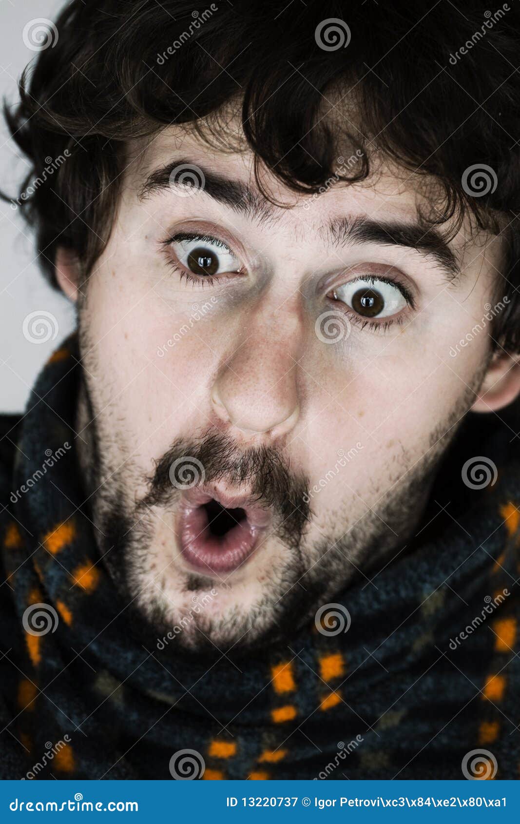 Portrait of Surprised Young Man Stock Image - Image of handsome ...
