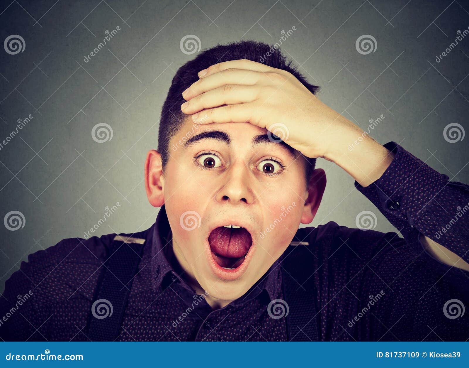 Portrait of Surprised Young Man Stock Image - Image of expression ...