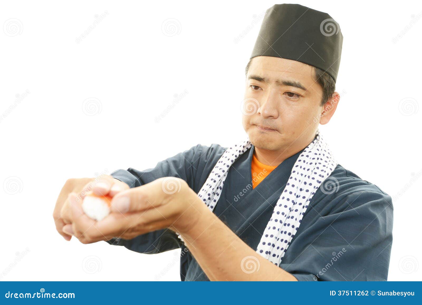 Portrait of a sushi chef stock photo. Image of dinner - 37511262