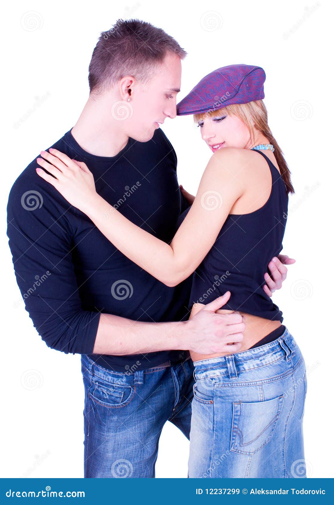 A Portrait of a Sweet Couple Dancing Stock Image - Image of playful ...