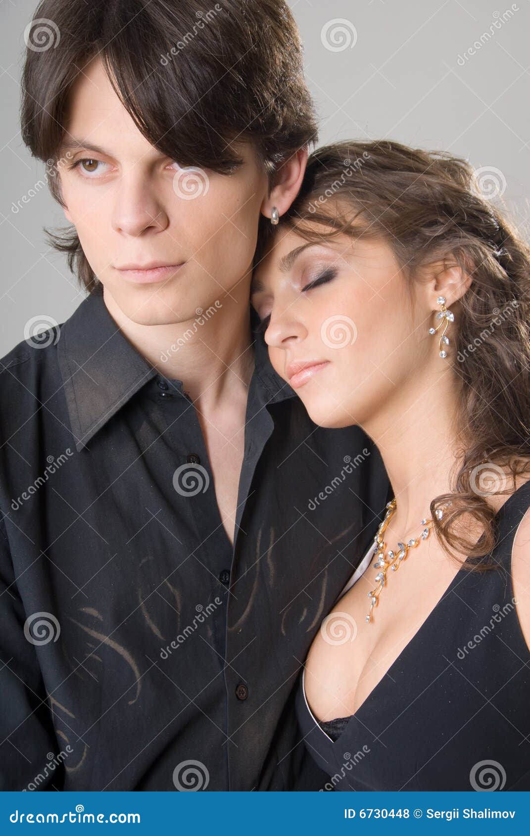 A Portrait of a Sweet Couple in Love Stock Photo - Image of together ...