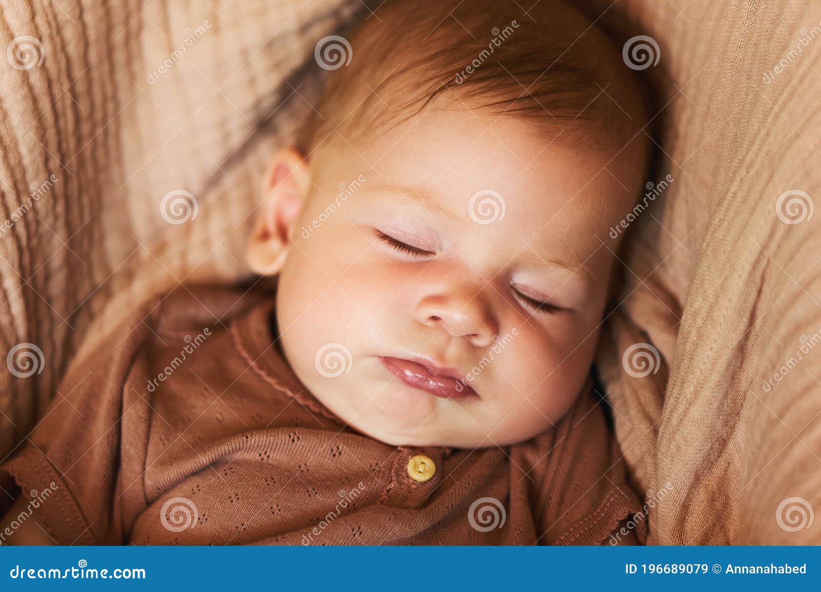 Portrait of Sweet Sleeping Baby Stock Image - Image of natural, life ...