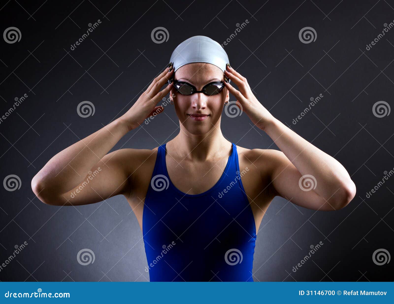 Portrait of a swimmer stock photo. Image of body, leisure - 31146700
