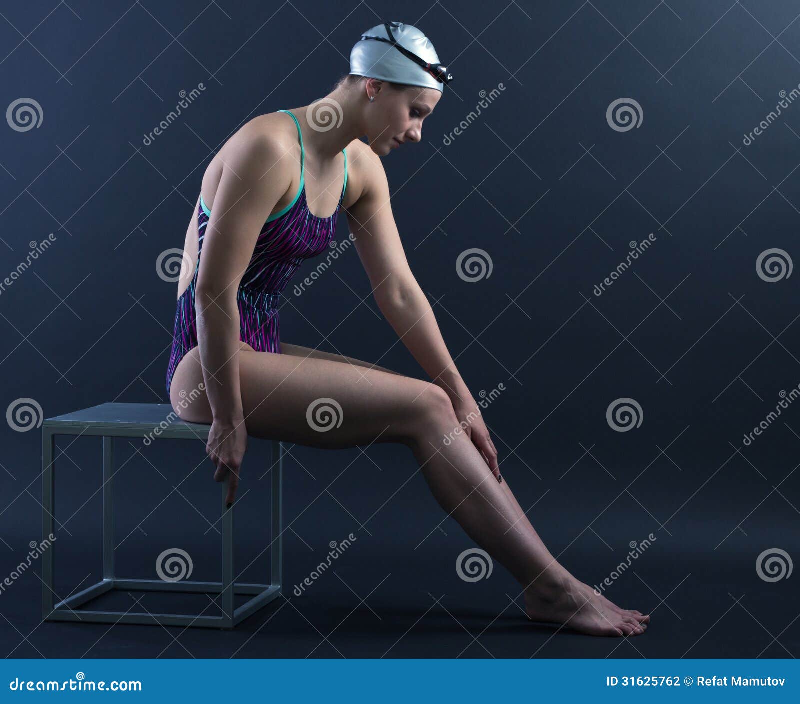 Portrait of a swimmer stock photo. Image of athletic - 31625762