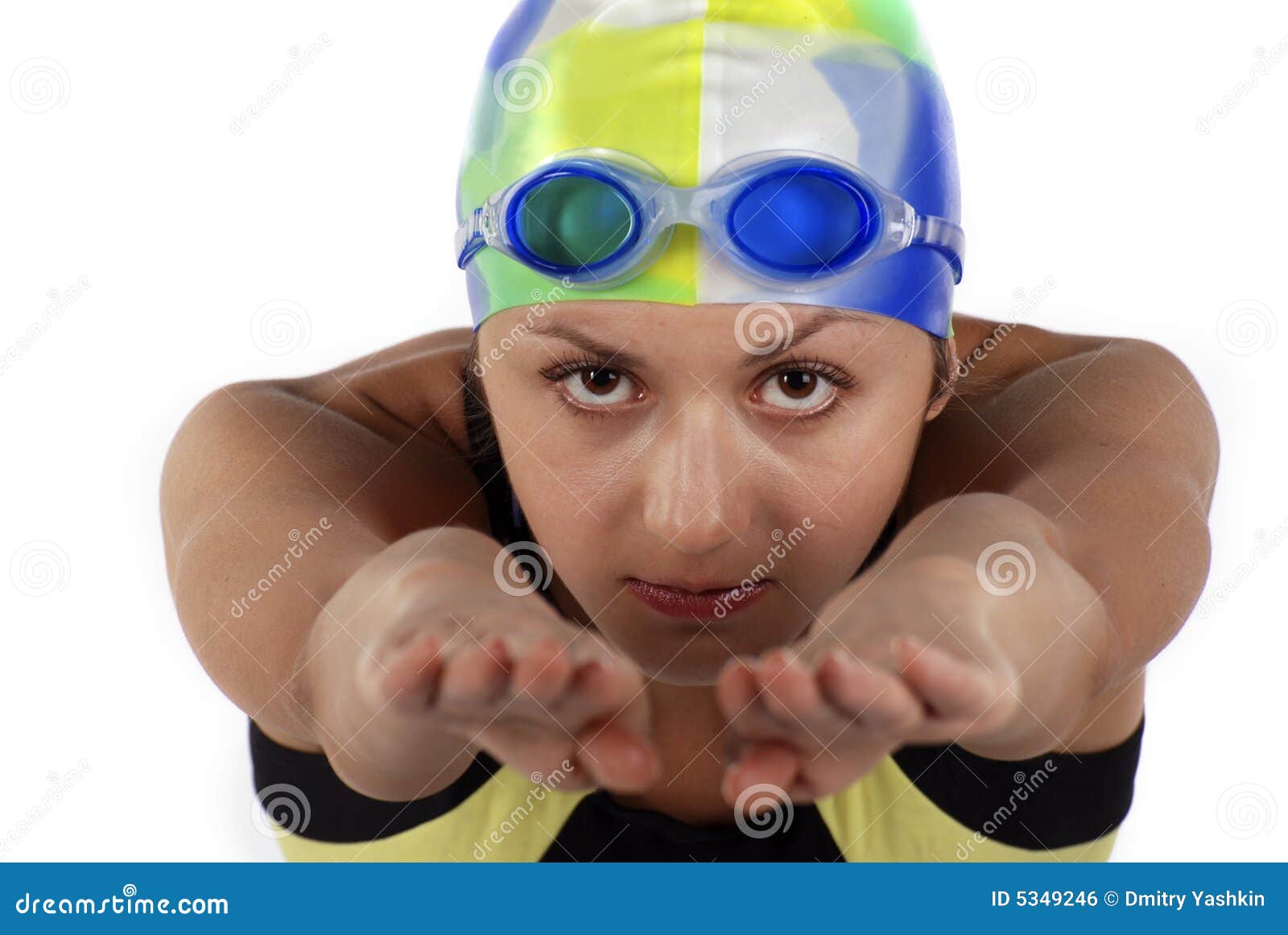 Portrait swimmer girl stock photo. Image of success, blue - 5349246