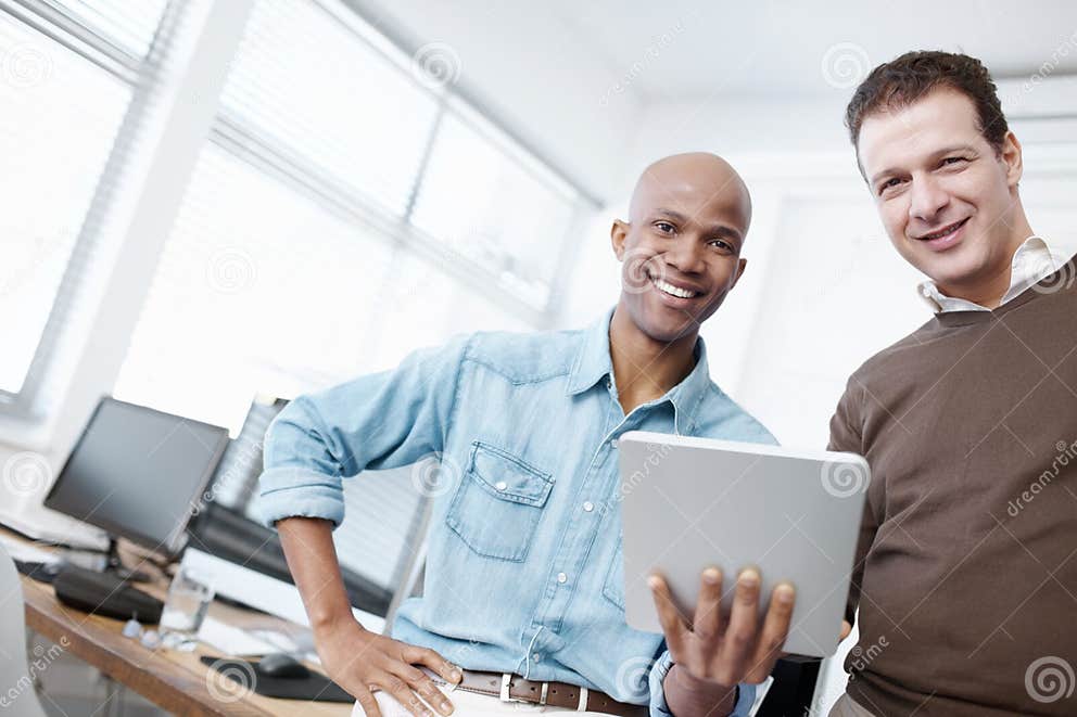 Portrait, Tablet and Web Development with Designer People in Creative Workplace for Computer ...