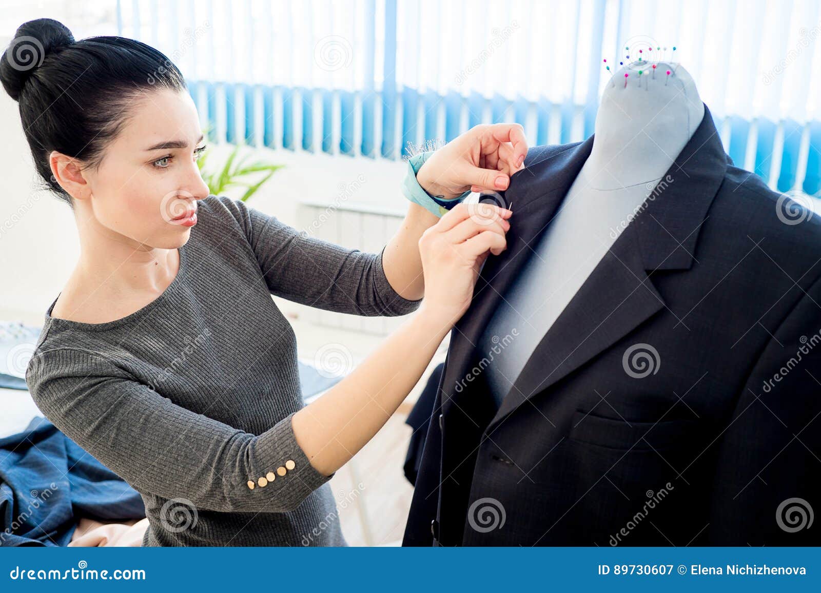 Portrait of a tailor stock image. Image of measure, industry - 89730607