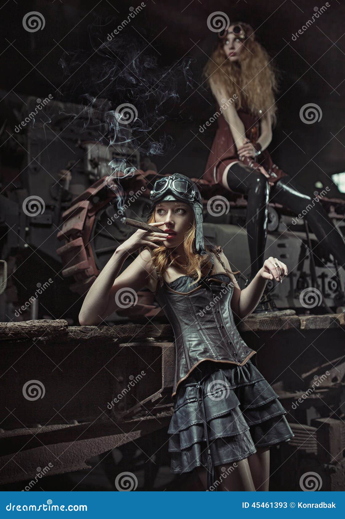 Portrait of the Tank Crew Members Stock Image - Image of pretty, bumper ...