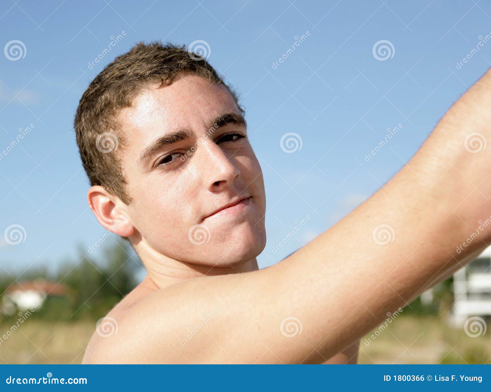 Portrait of Tanned Young Man Stock Photo - Image of brown, active: 1800366