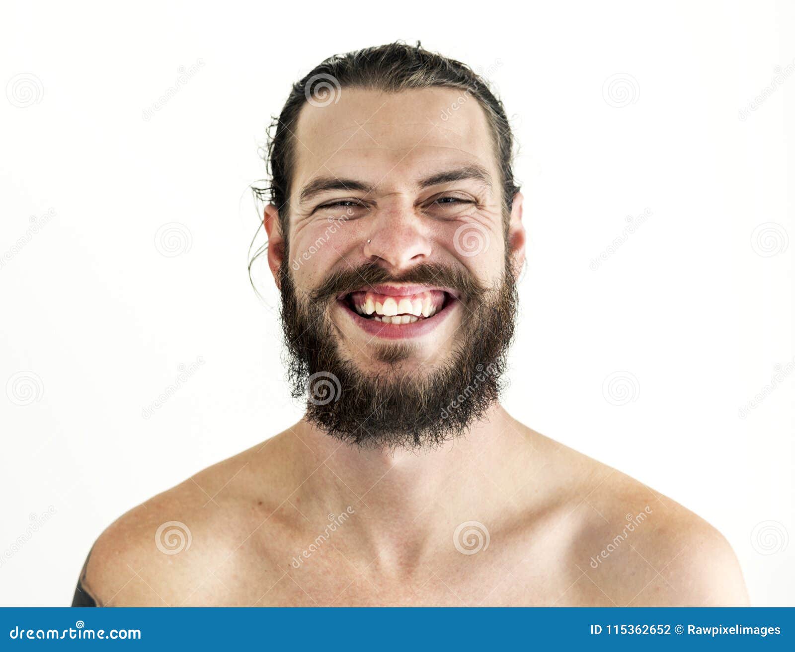Portrait of Tattooed Man with Smiling Face Stock Photo - Image of ...