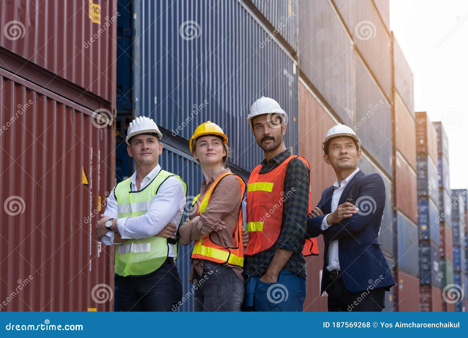 Portrait Team of Inspector Engineers that Work Together Efficiently ...