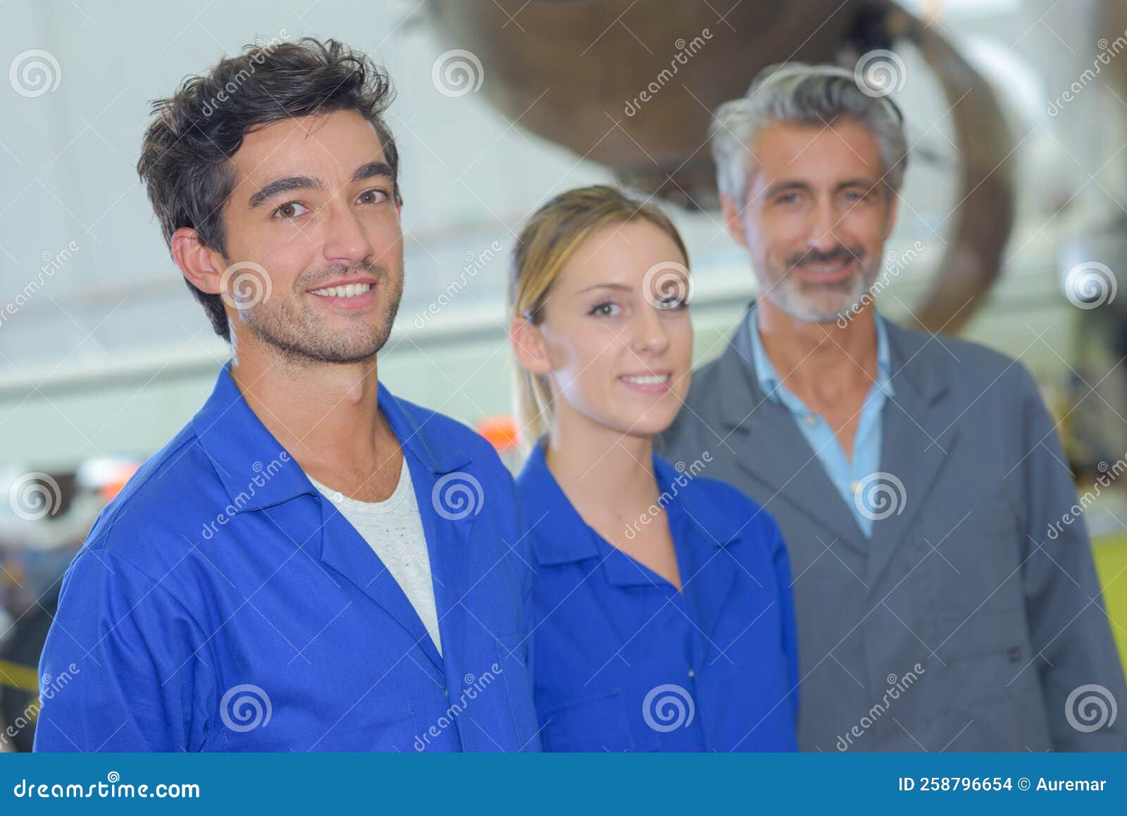 Portrait team technicians stock photo. Image of technicians - 258796654