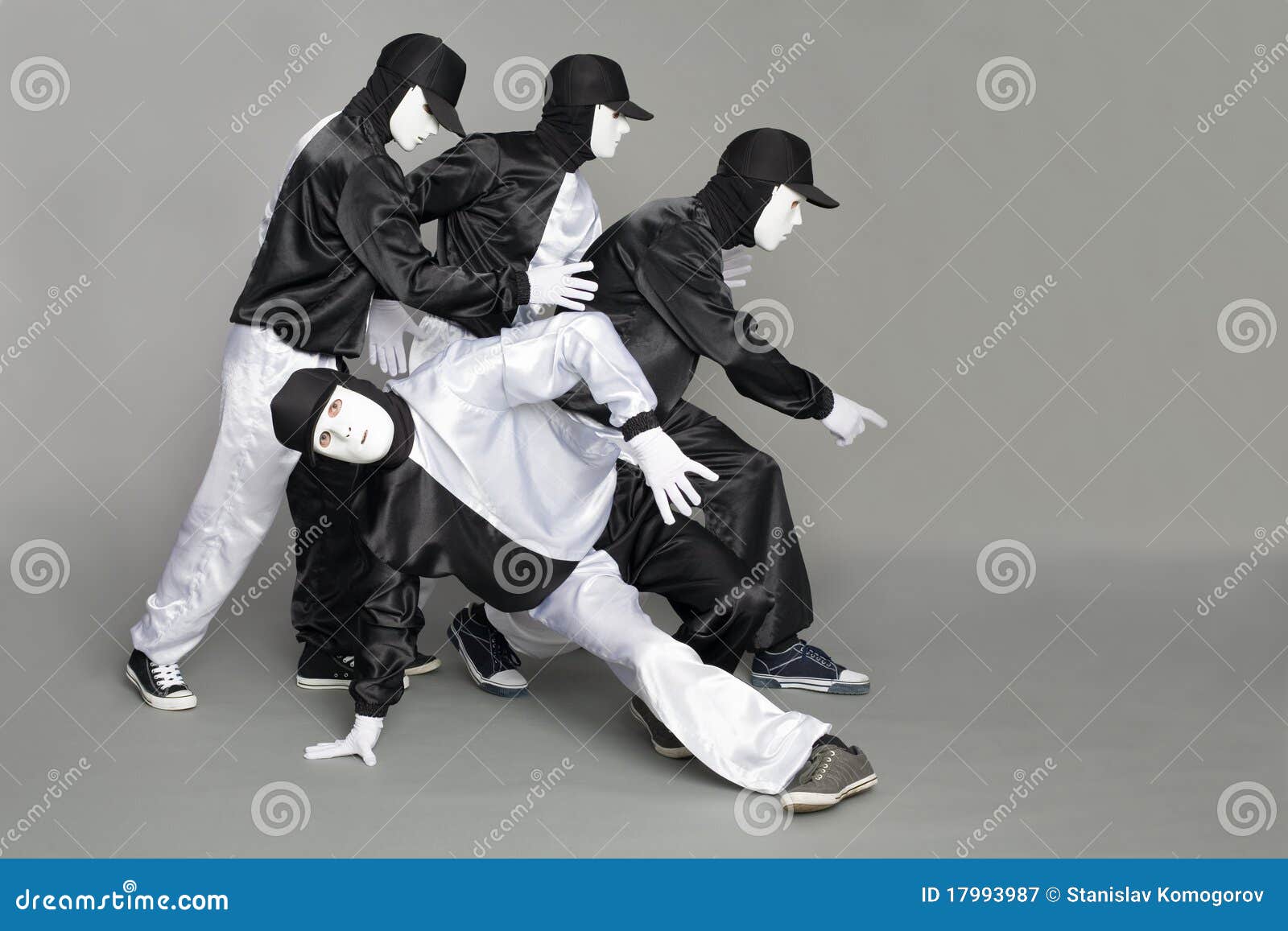 Portrait of a Team of Young Break Dancers Stock Image - Image of ...