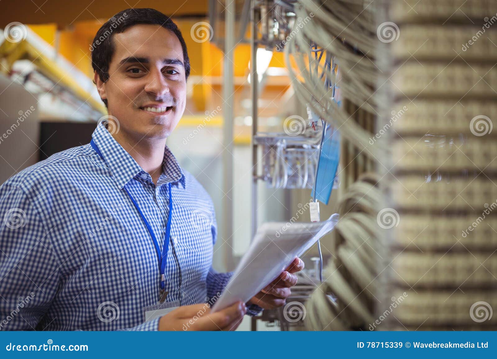 Portrait of Technician Analyzing Server Stock Image - Image of ...