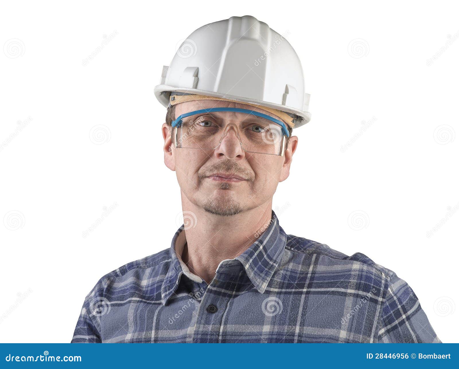 Portrait of a Technician Isolated Stock Photo - Image of protection ...