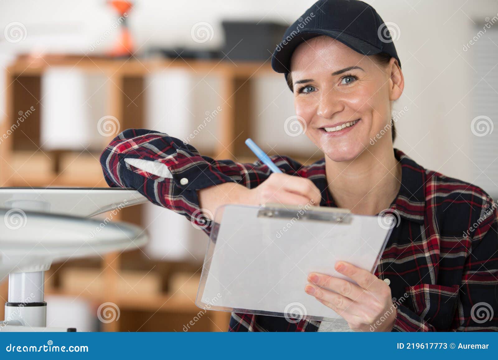 Portrait Technician Smiling at Camera Stock Image - Image of working ...