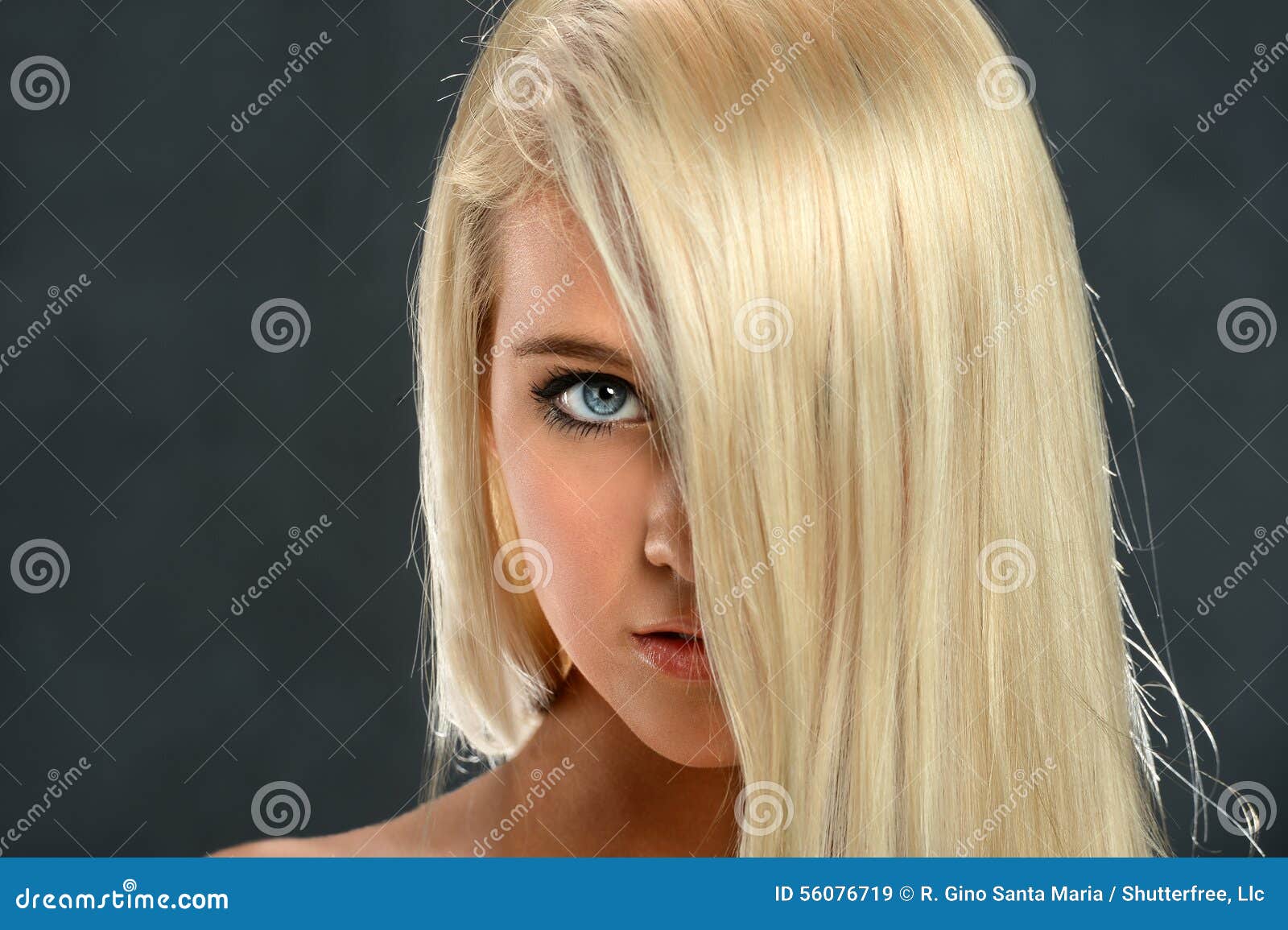 Portrait Of Teen Girl With Hair Over Face Stock Image Image Of Female