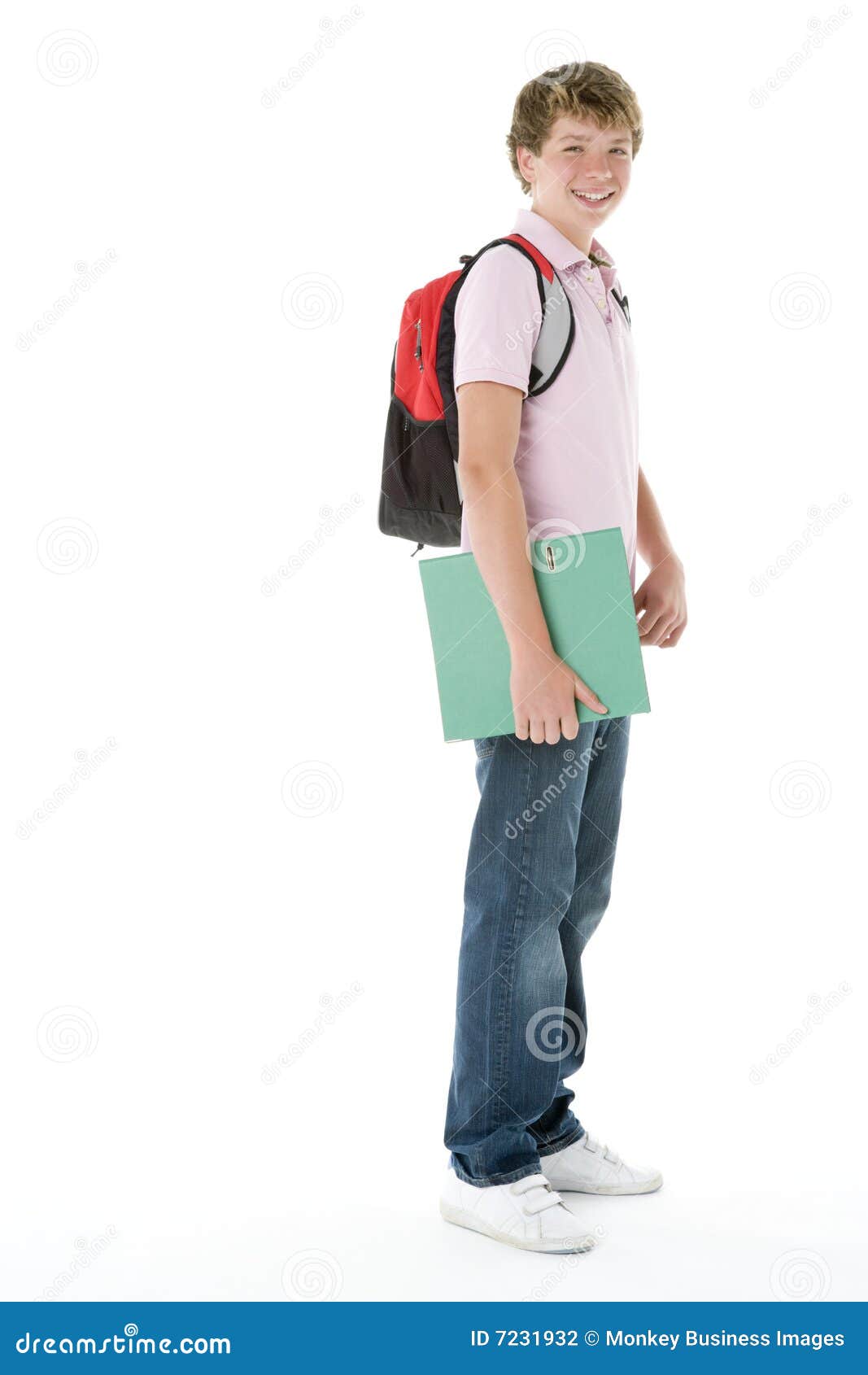 Portrait of Teenage Schoolboy Stock Photo - Image of caucasian, file ...