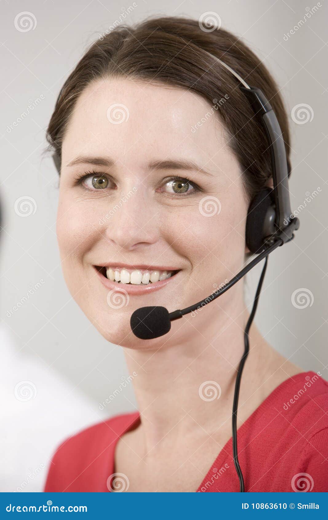 Portrait of Telephone Operator. Stock Photo - Image of manager, lawyer ...