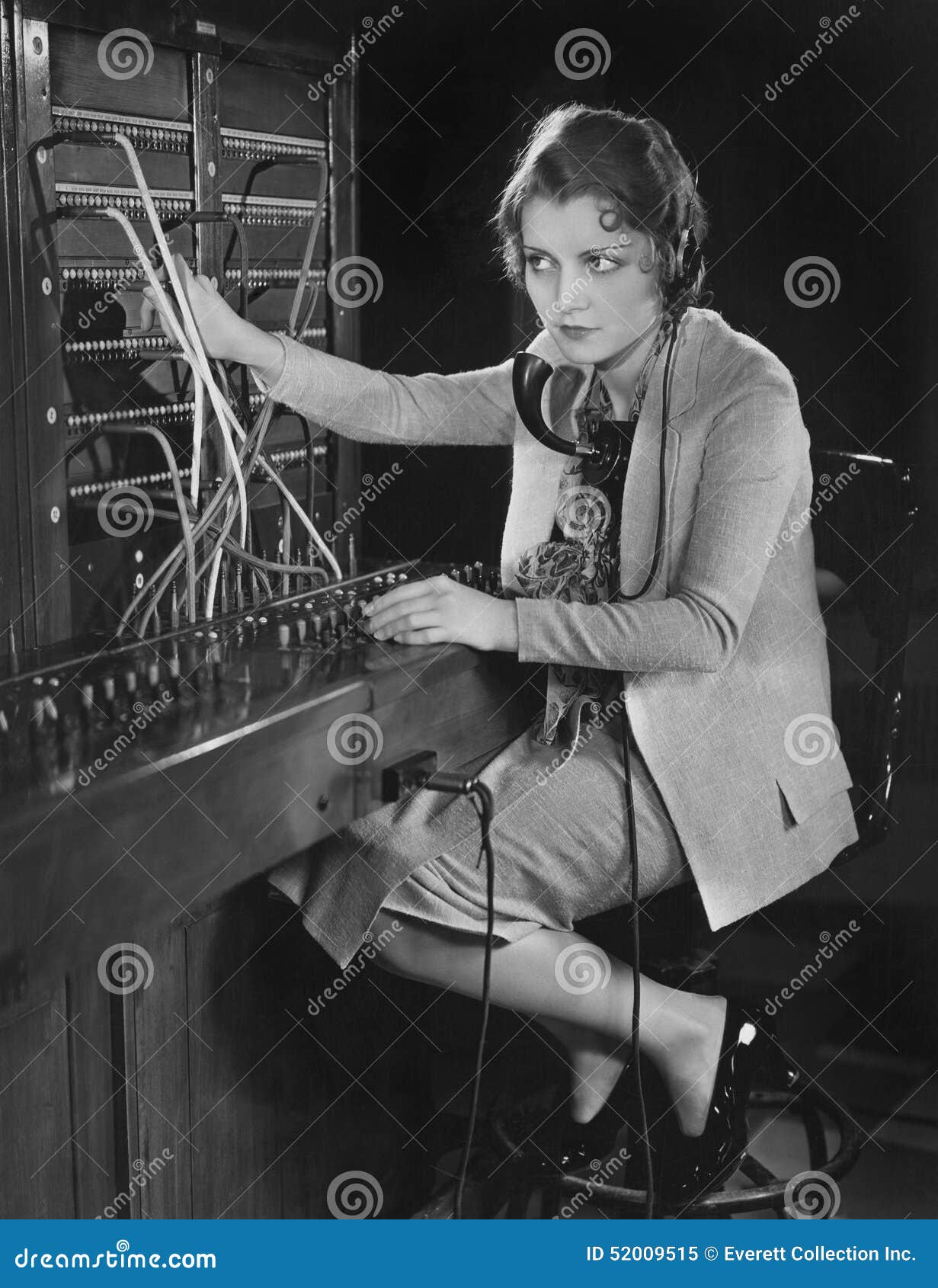 Portrait of Telephone Operator Stock Image - Image of attention, career ...