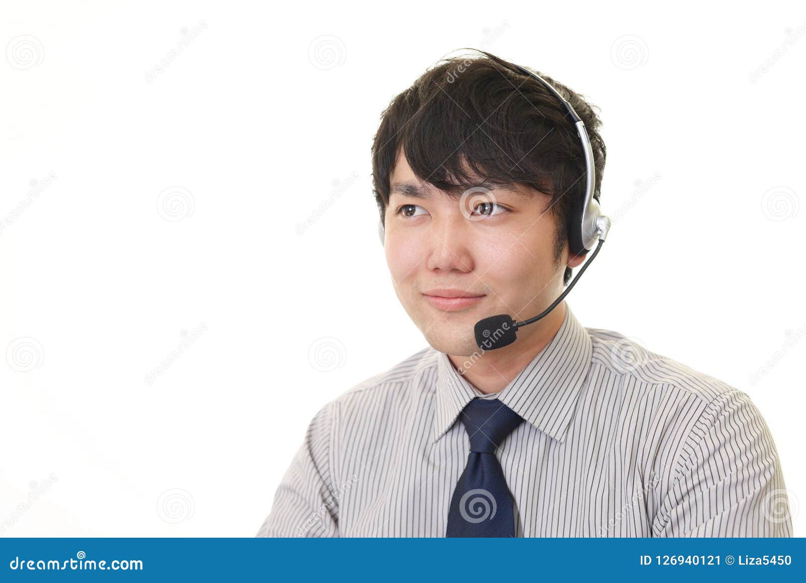 Smiling telephone operator stock image. Image of business - 126940121