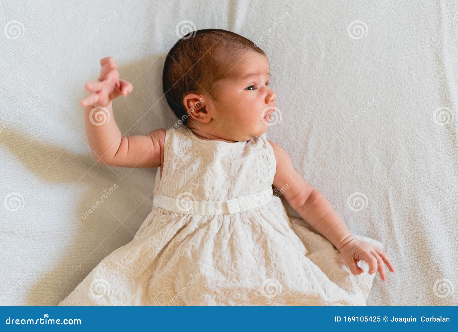 Portrait of Tender and Adorable 1-week-old Baby Stock Image - Image of ...
