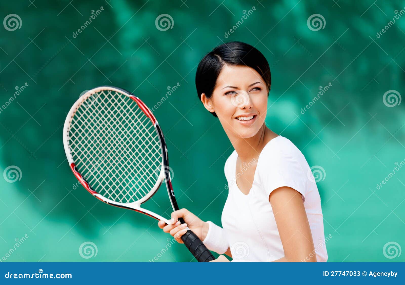 Portrait of tennis player stock image. Image of girl - 27747033