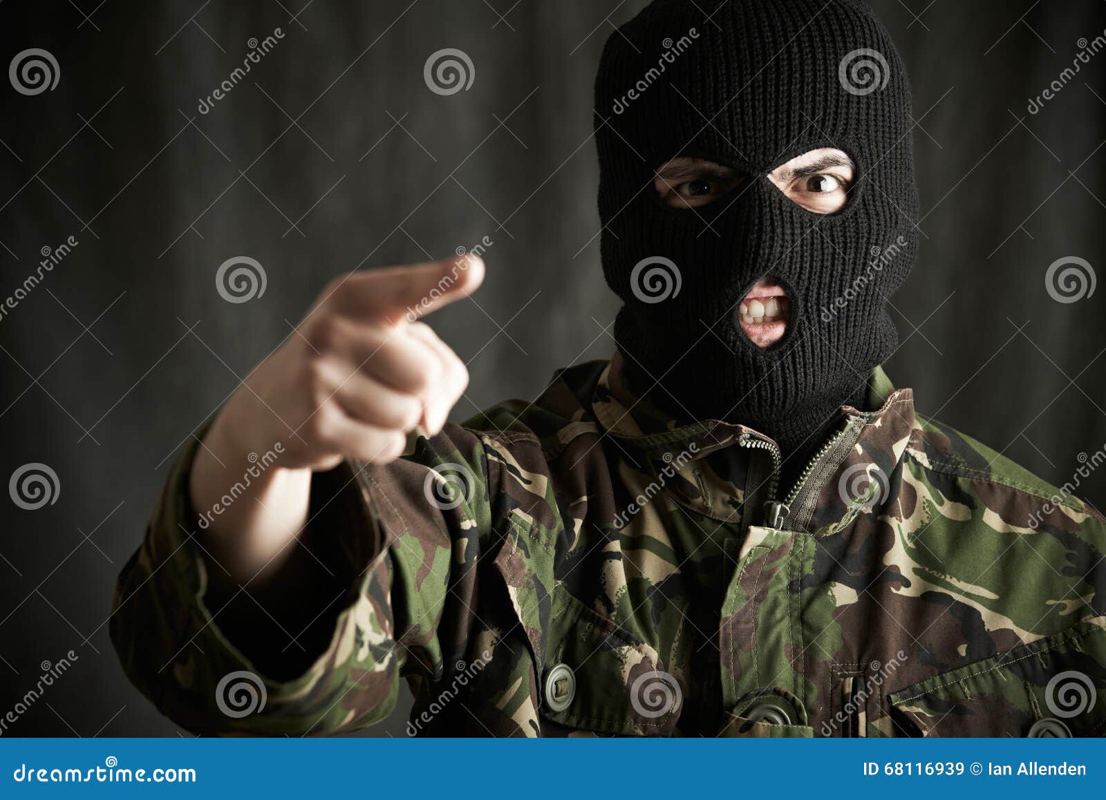 Portrait of Terrorist Addressing Camera Stock Image - Image of danger ...