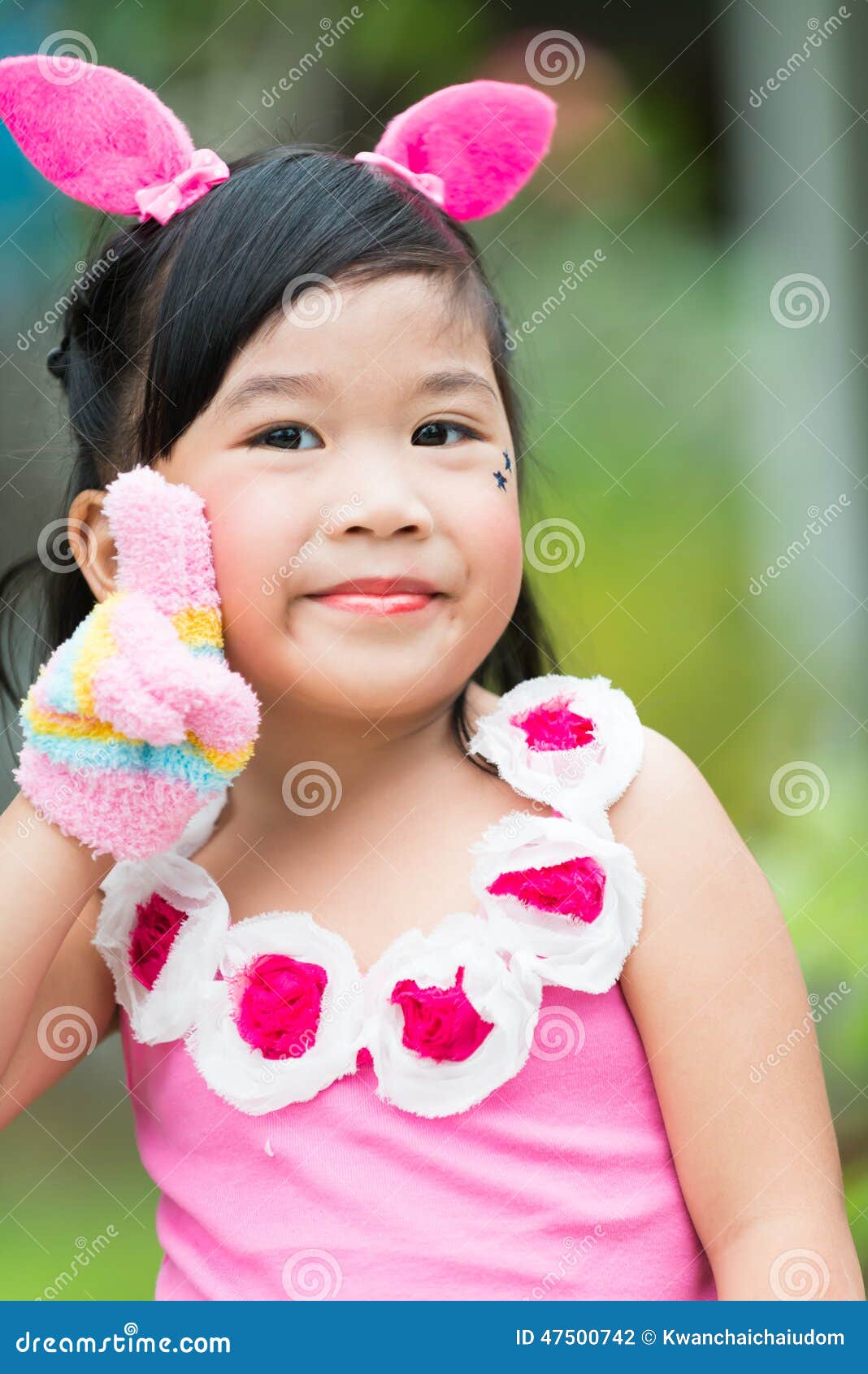 Portrait of Thai cute girl stock photo. Image of smiling - 47500742
