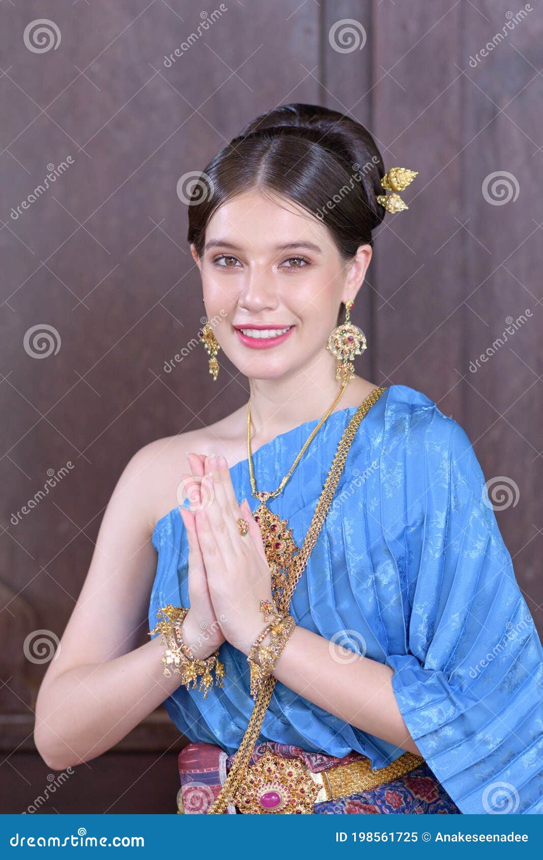 Portrait Thai Model in Thai Period Costume Stock Image - Image of ...