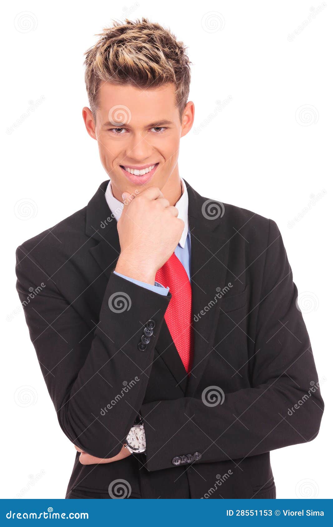 Portrait of Thinking Businessman Stock Image - Image of people ...