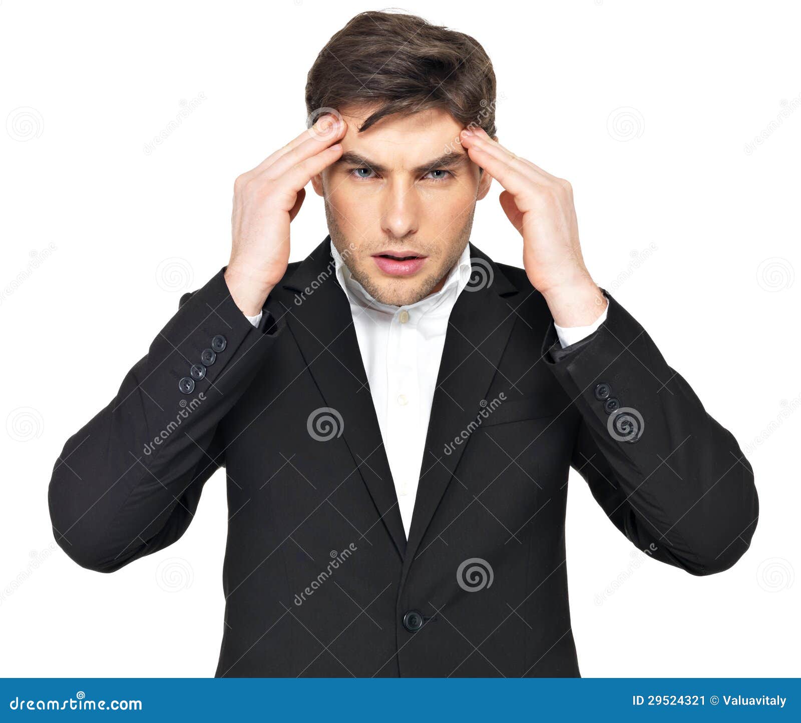Portrait of the Thinking Businessman Stock Image - Image of standing ...