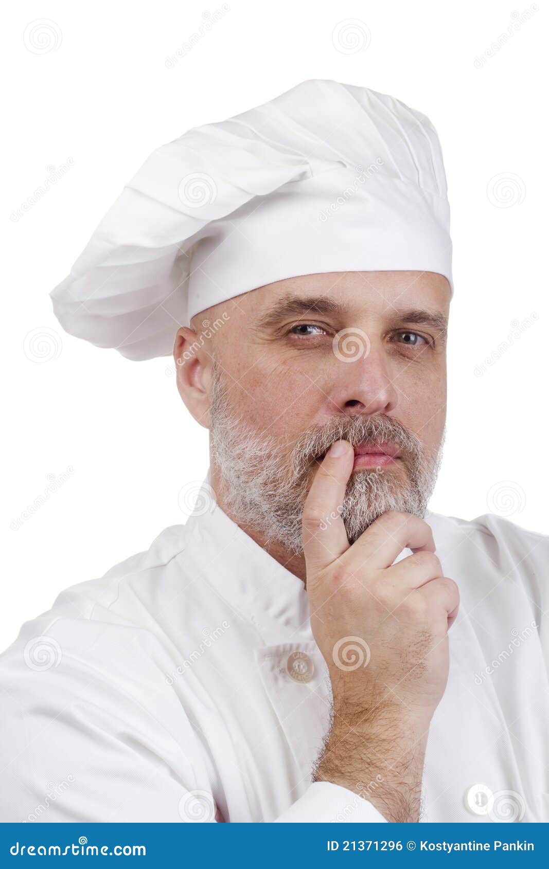 Portrait of a Thinking Chef Stock Photo - Image of finger, cuisine ...