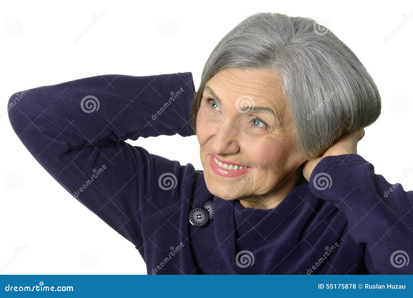 Portrait of a Thinking Elderly Woman Stock Photo - Image of mature ...