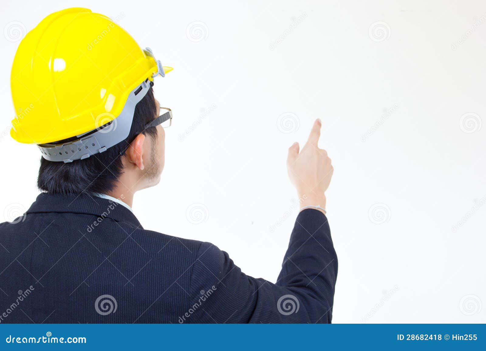 Portrait Thinking Engineer in Studio Stock Photo - Image of discuss ...