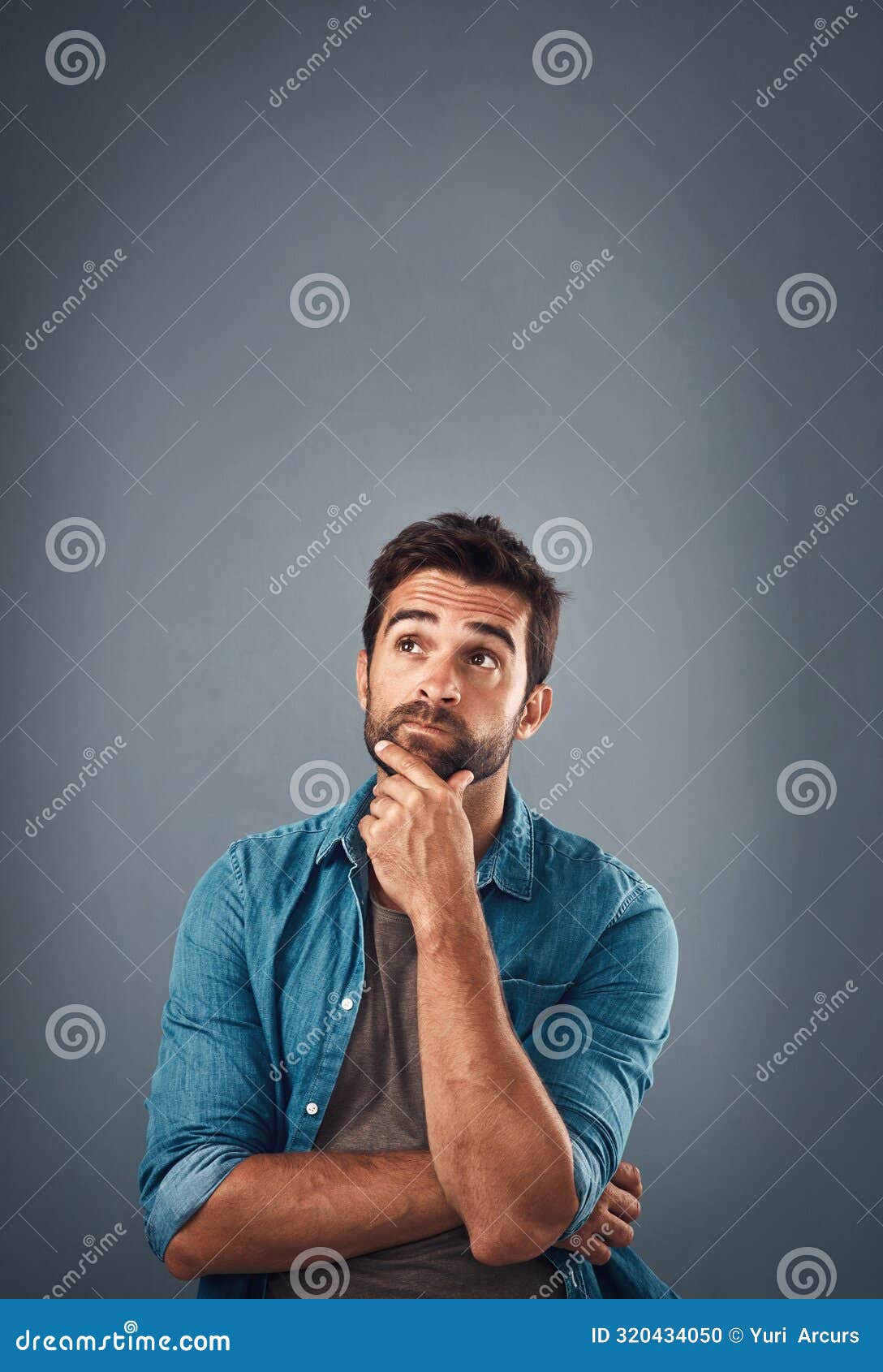 Portrait, Thinking and Man with Ideas, Solution and Problem Solving on ...