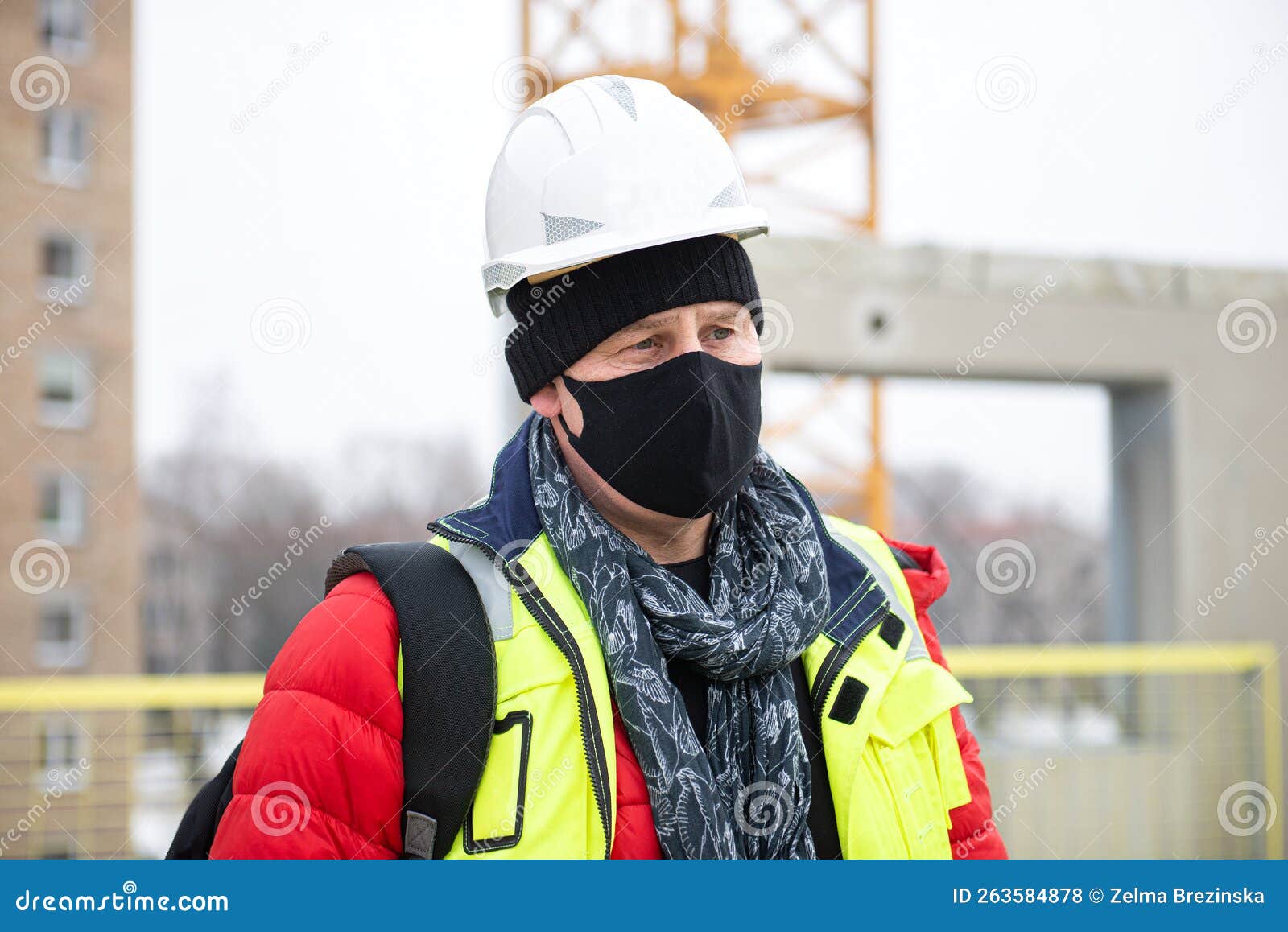 Portrait of Thoughtful Civil Engineer Architect Wearing Hardhat and ... Portrait of Thoughtful Civil Engineer Architect Wearing Hardhat and ...
