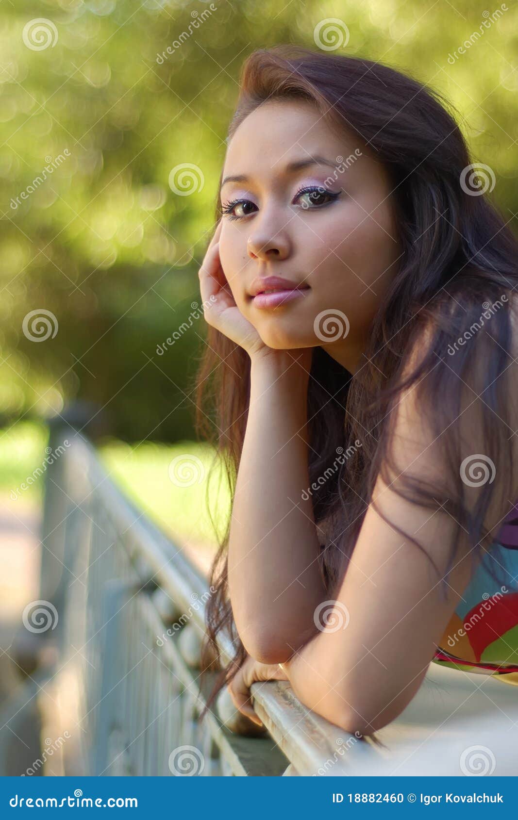 Portrait of Thoughtful Girl Stock Photo - Image of classy, female: 18882460