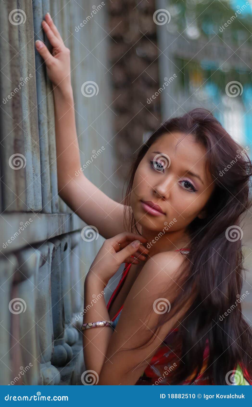 Portrait of Thoughtful Girl Stock Photo - Image of attractive, head ...