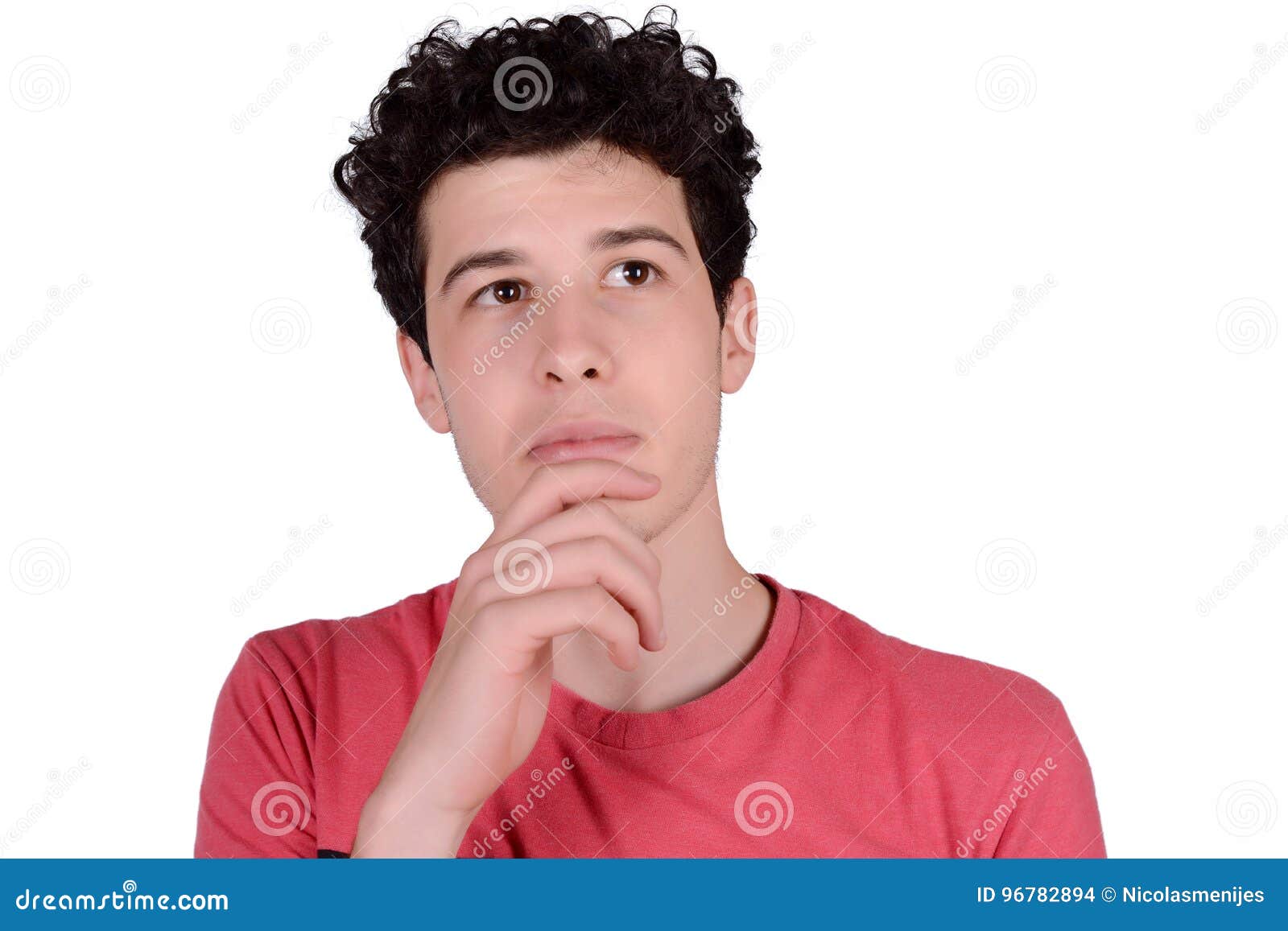 Portrait of Thoughtful Man. Stock Photo - Image of people, hispanic ...