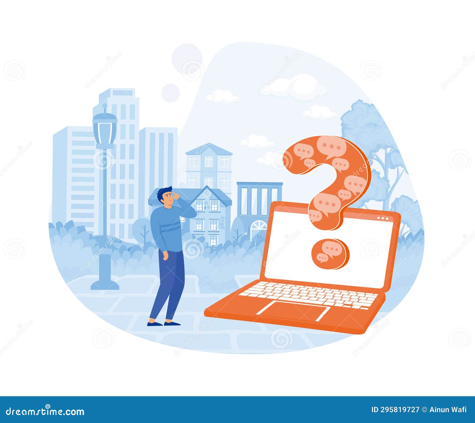 Portrait of Thoughtful People. Thinking or Solving Problem Stock ...