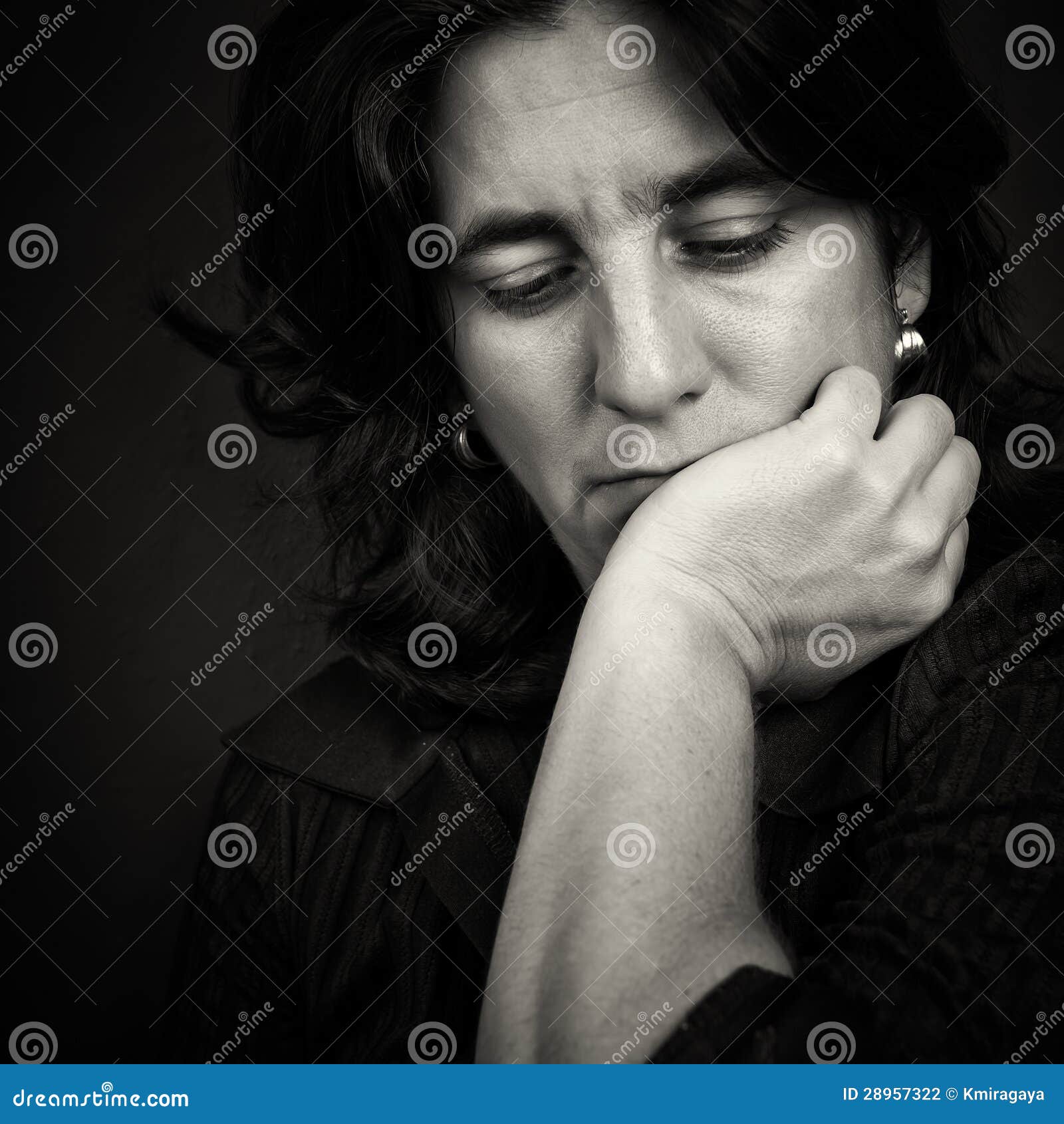 Portrait of Thoughtful and Sad Woman Stock Photo - Image of adult ... Portrait of Thoughtful and Sad Woman Stock Photo - Image of adult ...